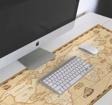 Beautiful world map mouse pads - TenStickers