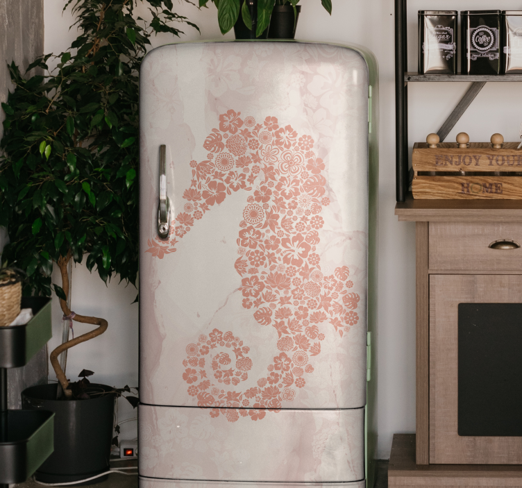 Seahorse sticker refrigerator