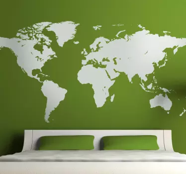 World Map Wall Decals for Office - TenStickers